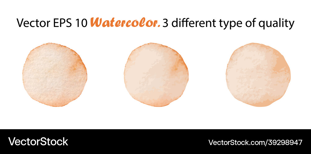 Watercolor brush stroke splash circle Royalty Free Vector