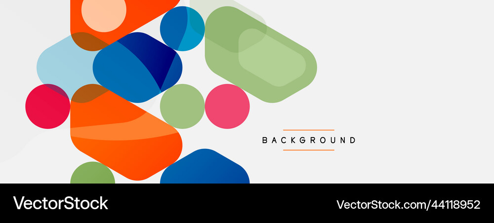 Abstract round geometric shapes and circles Vector Image