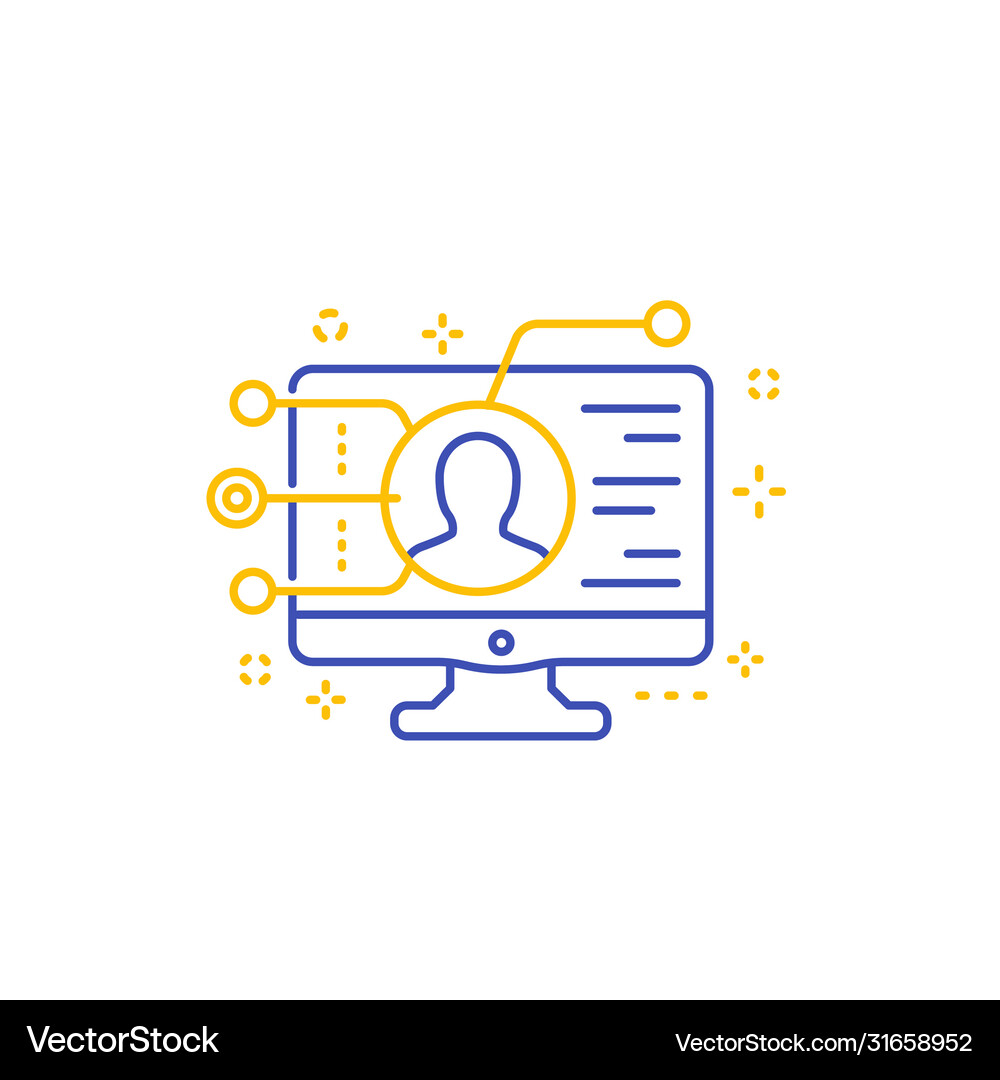 Affiliate marketing icon line Royalty Free Vector Image