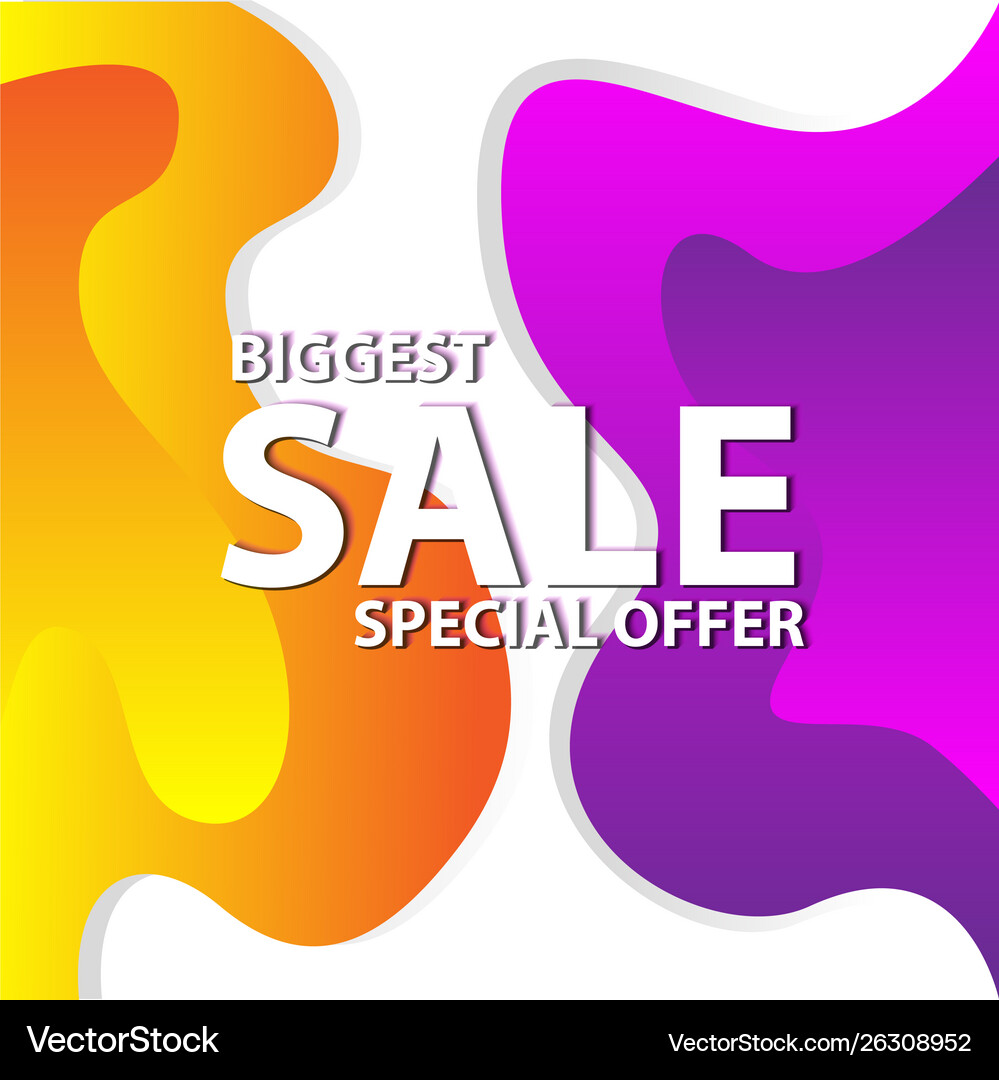 Biggest sale special offer background Royalty Free Vector