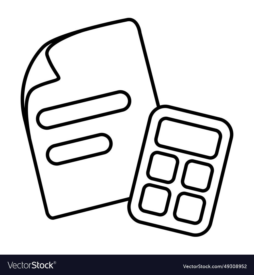 Calculation report Royalty Free Vector Image - VectorStock