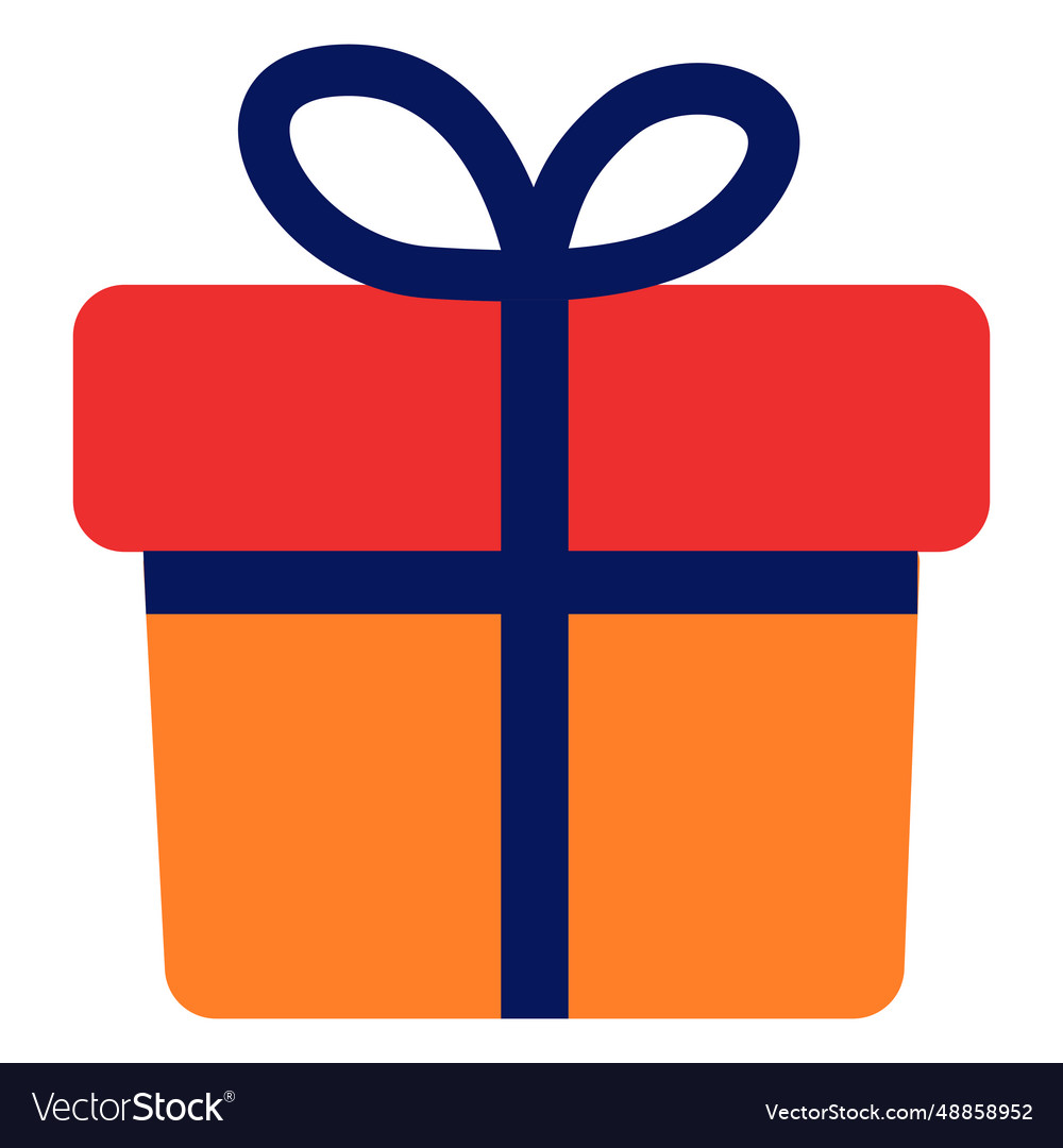 Gift icon flat Royalty Free Vector Image - VectorStock