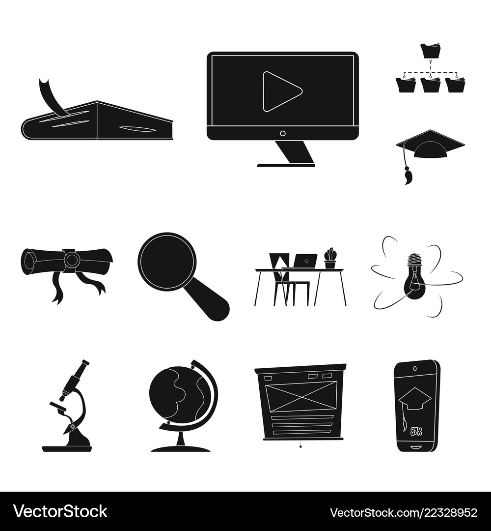 Isolated object of education and learning sign Vector Image