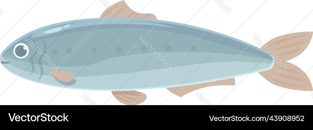 Mackerel fish icon cartoon seafood Royalty Free Vector Image