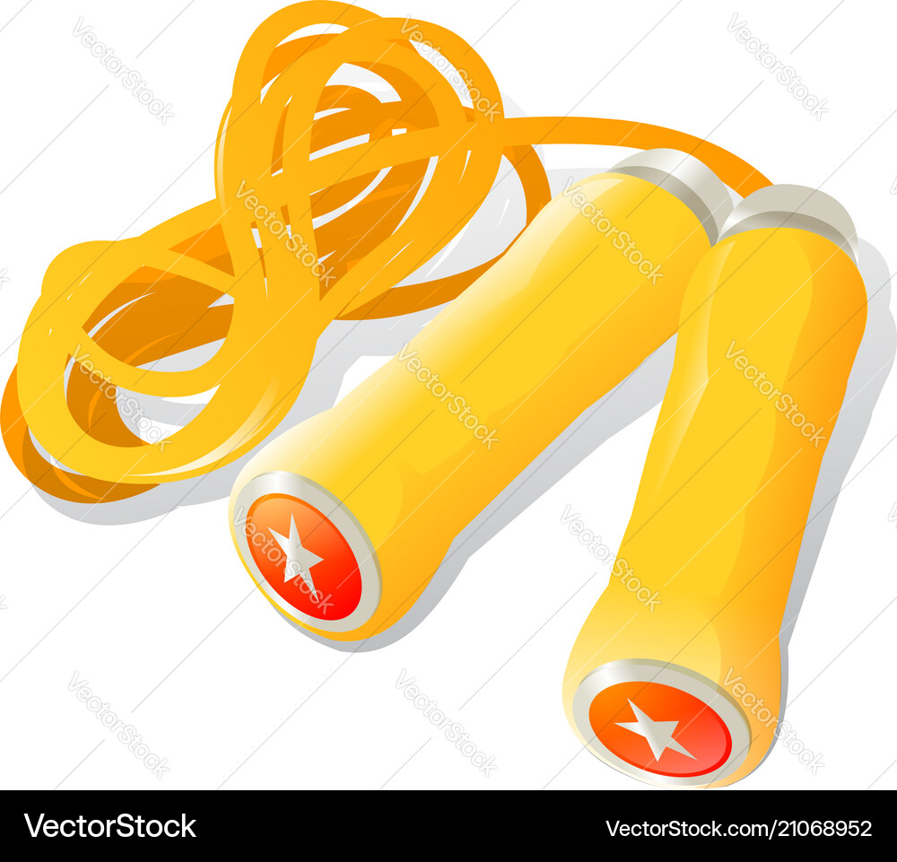 Skipping rope on white background Royalty Free Vector Image