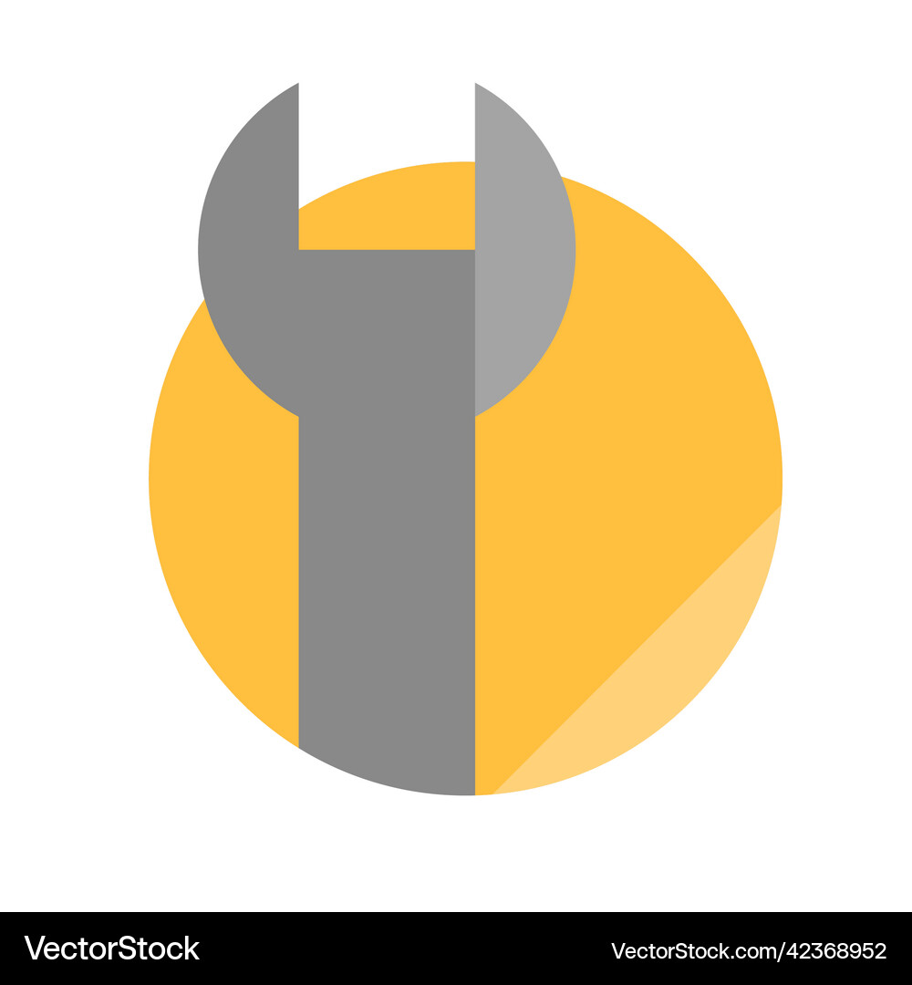 Spanner icon or wrench icon of settings Royalty Free Vector