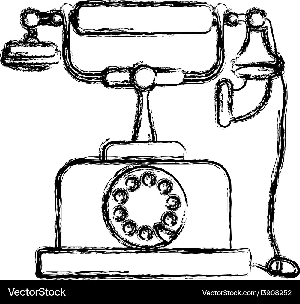 Vintage antique telephone Royalty Free Vector Image