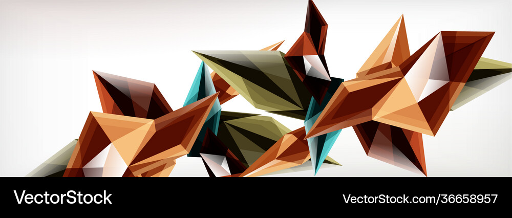 3d triangles and pyramids abstract Royalty Free Vector Image
