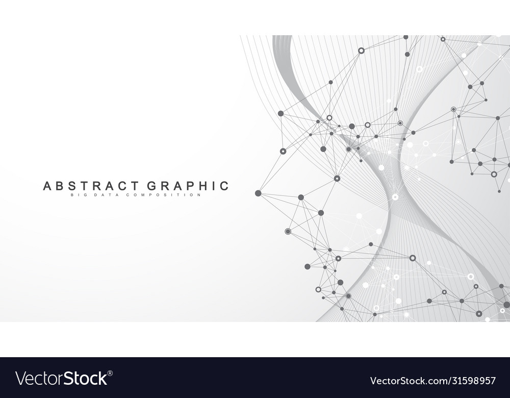 Abstract dynamic motion lines and dots background Vector Image