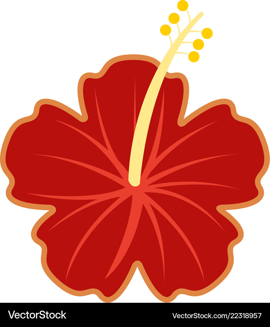 Colorful tropical flower icon Royalty Free Vector Image