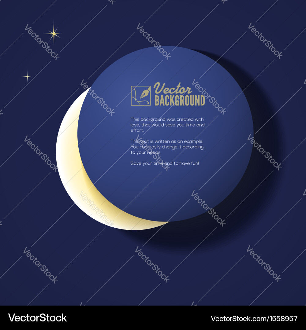 Eclipse of the moon background for your Royalty Free Vector