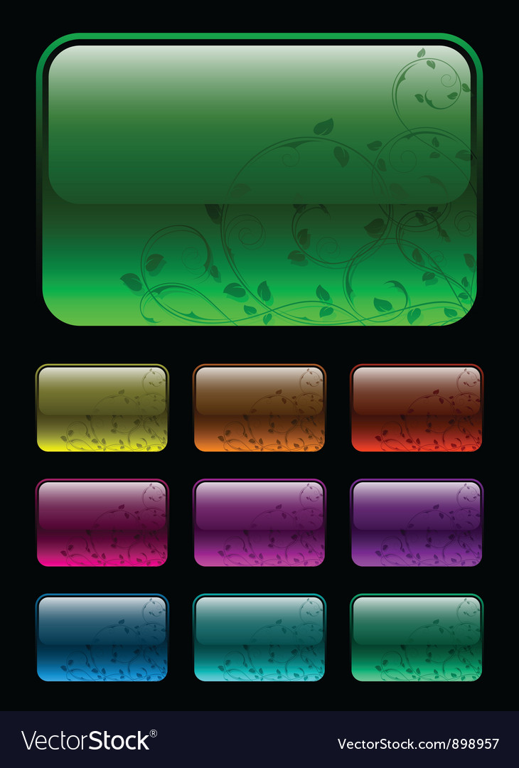 Glassy buttons Royalty Free Vector Image - VectorStock