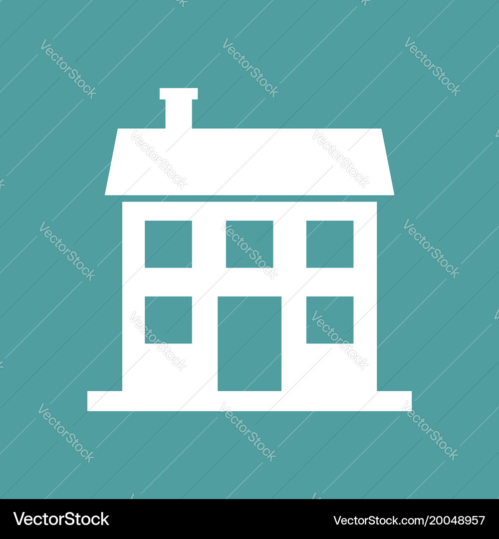 House icon in flat style on isolated background Vector Image