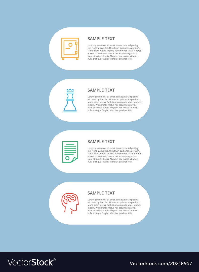 Infographic set text sample Royalty Free Vector Image