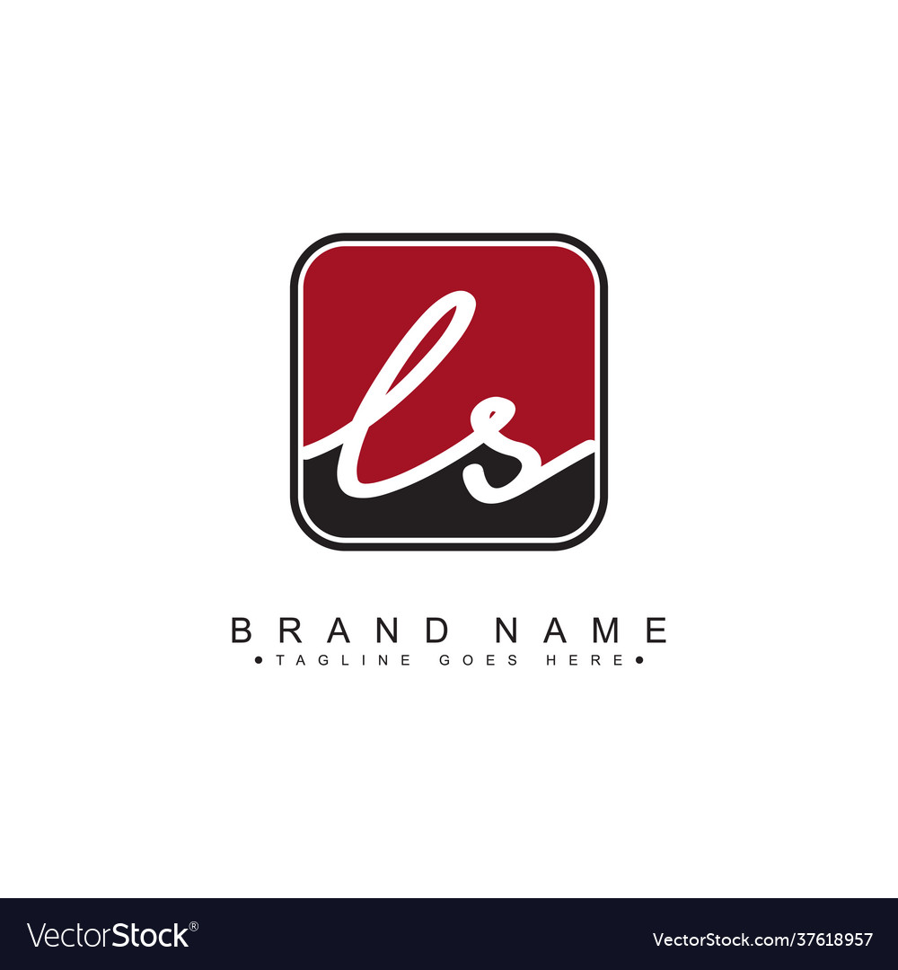 Initial letter ls logo - minimal signature logo Vector Image