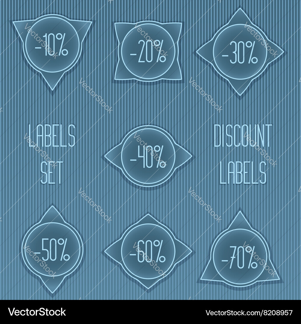 Set of discount labels Royalty Free Vector Image