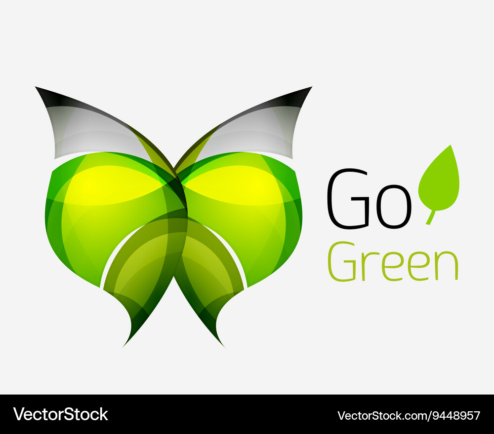 Shiny leaf icon Royalty Free Vector Image - VectorStock