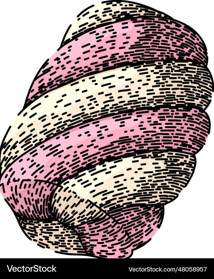Sweet marshmallow candy sketch hand drawn Vector Image