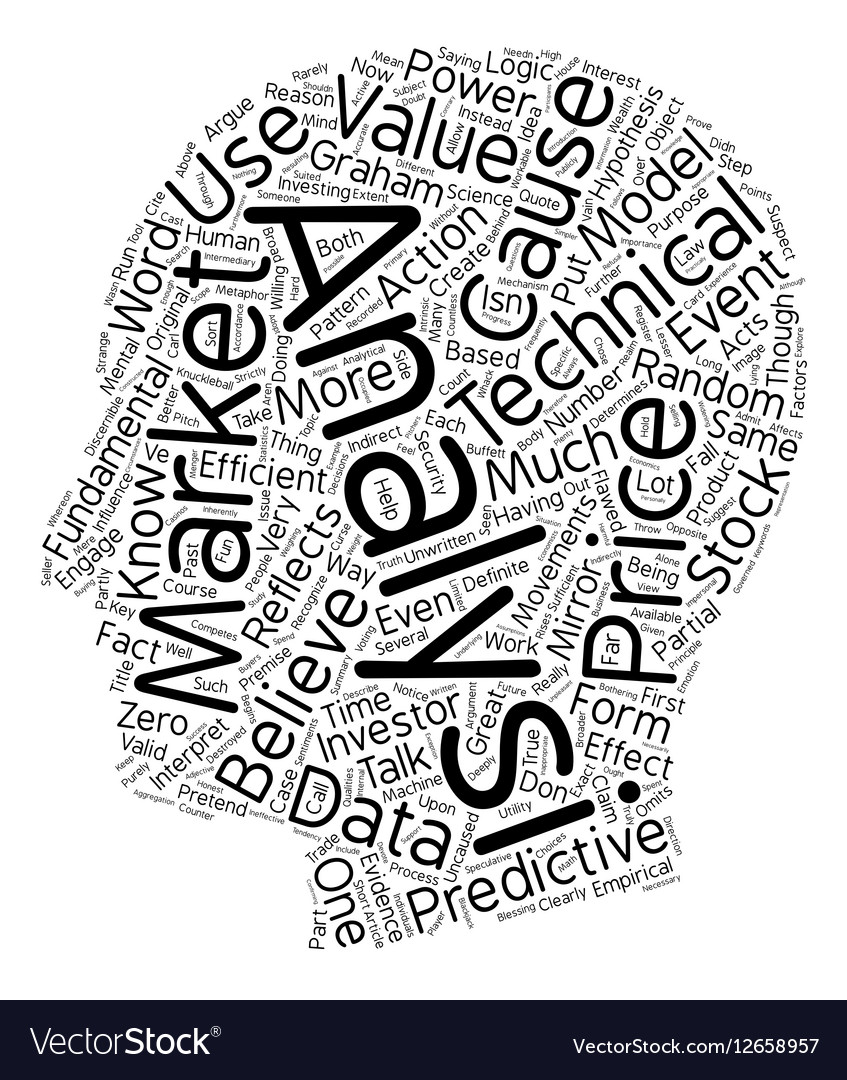 The logic behind technical analysis text Vector Image