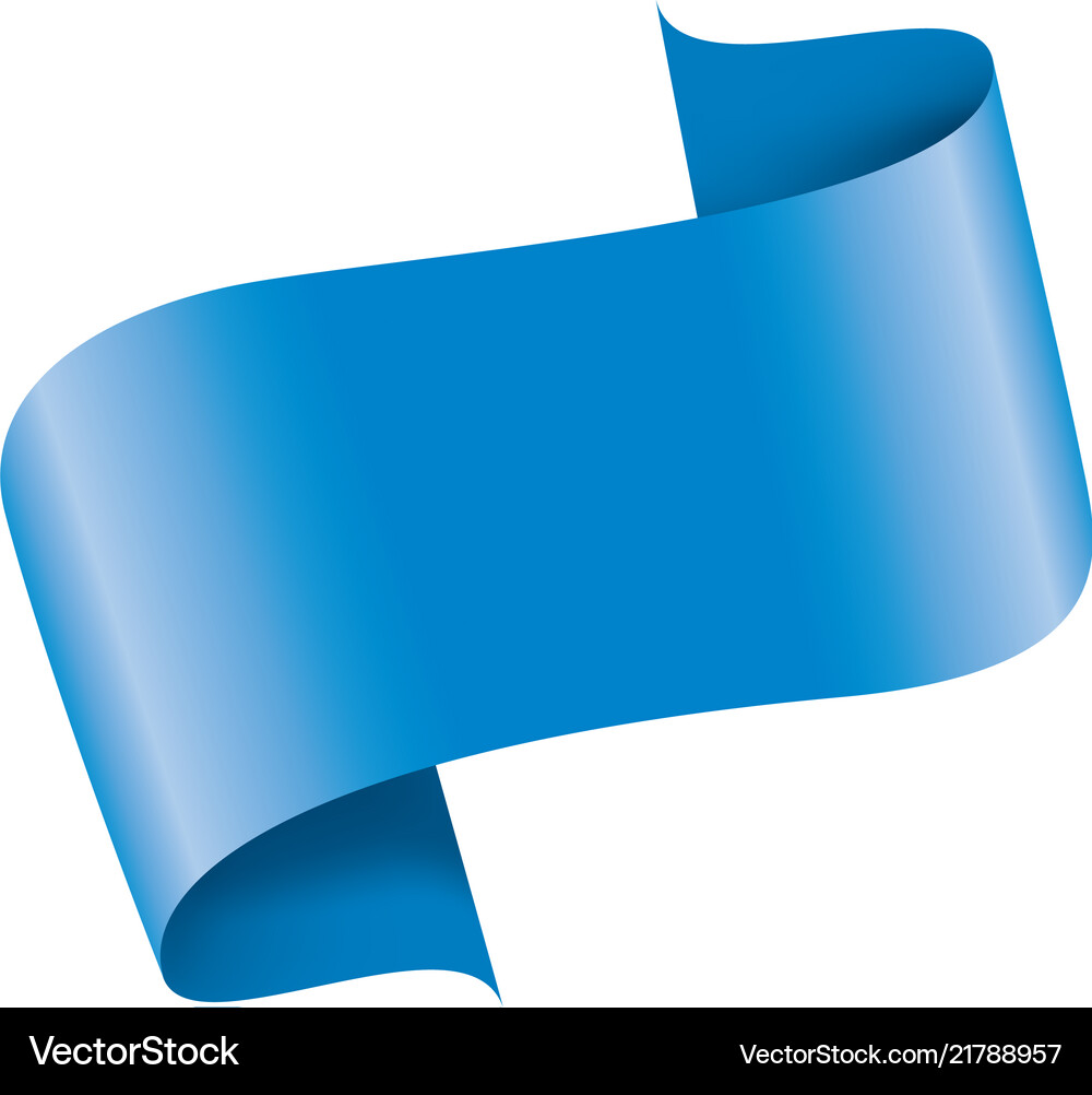 Waving the blue flag on a white background Vector Image