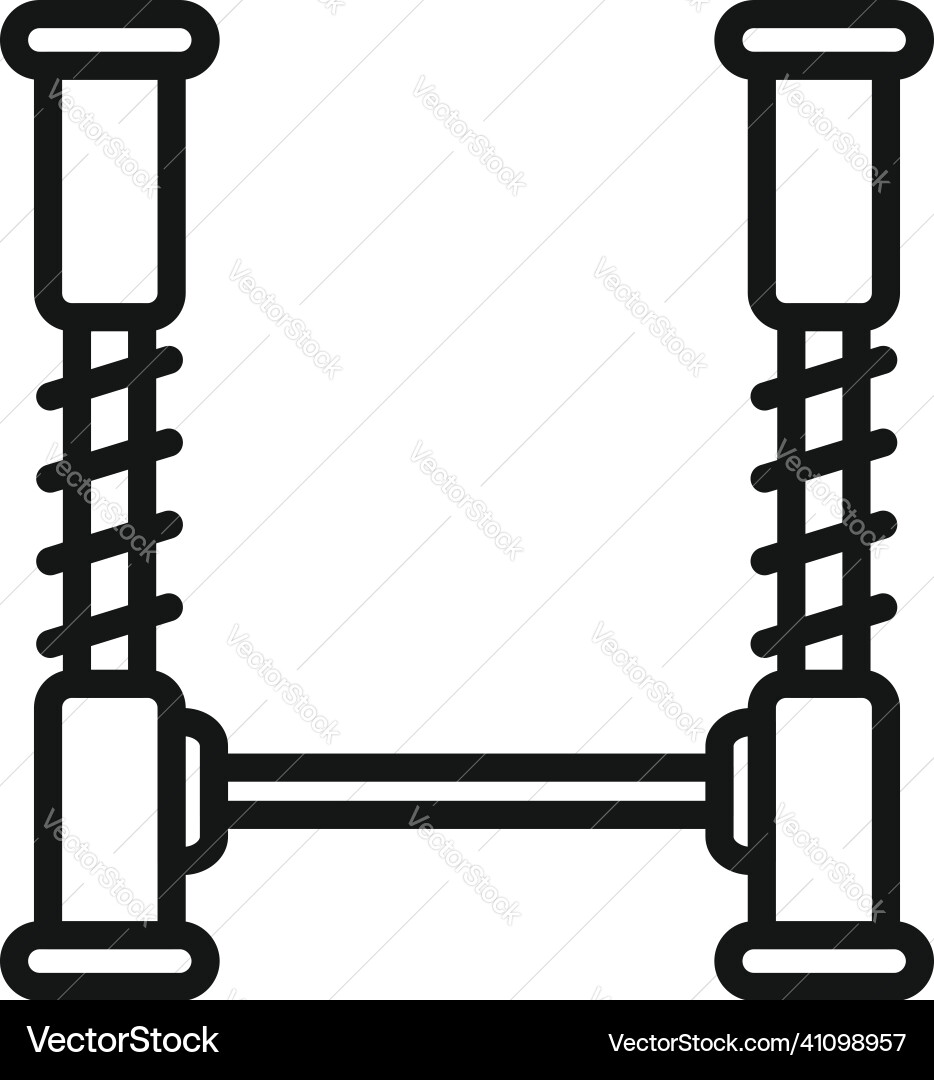 Work car lift icon outline auto service Royalty Free Vector