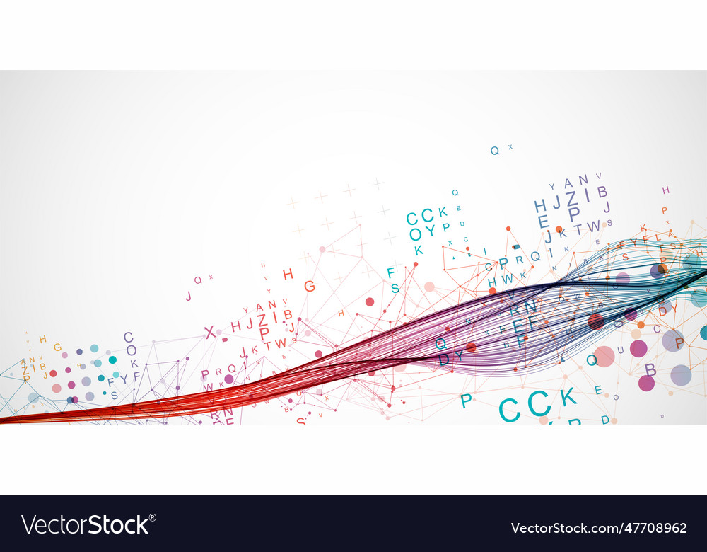 Abstract flowing wave lines design element Vector Image