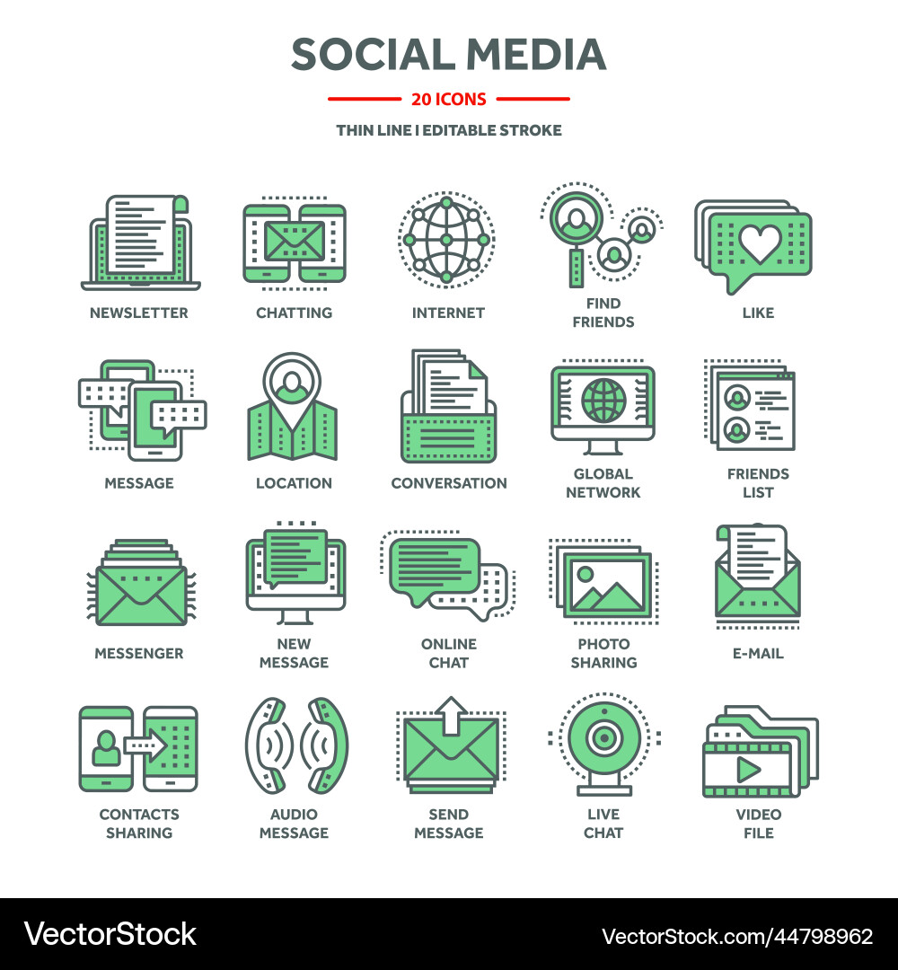Communication social media and online chatting Vector Image