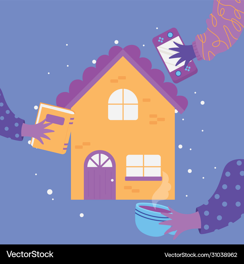 Coronavirus messages stay at home differents Vector Image