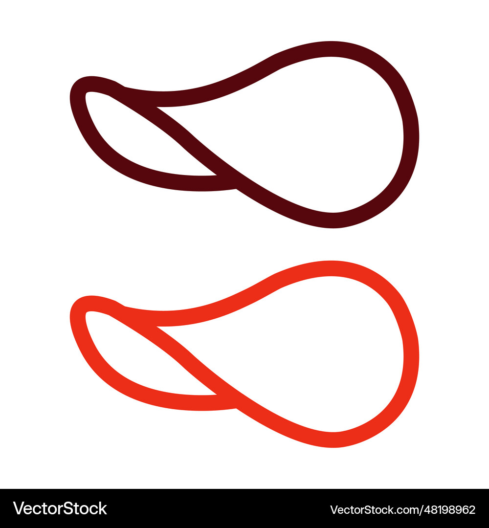 Crisps glyph two color icon for personal Vector Image