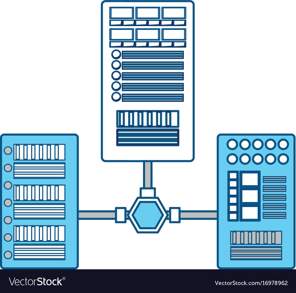 Database Server Storage Royalty Free Vector Image