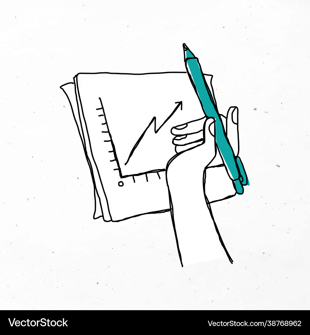 Minimal hand drawing graph business doodle clipart