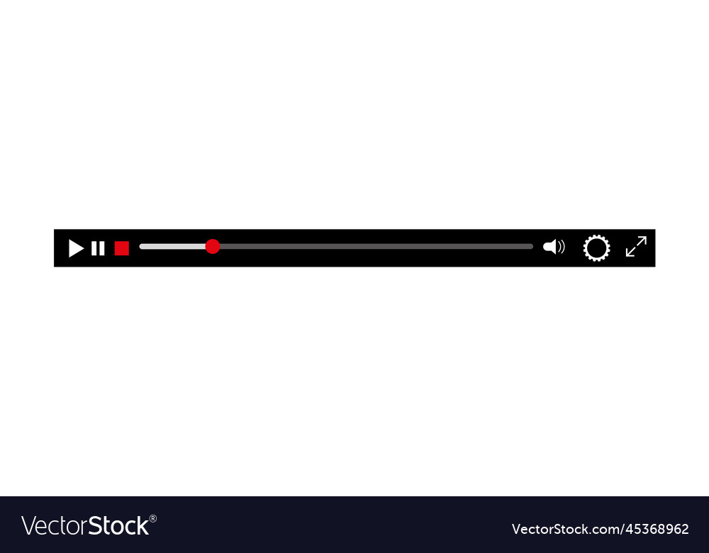 Minimized video player bar or audio player control Minimized video player bar or audio player control