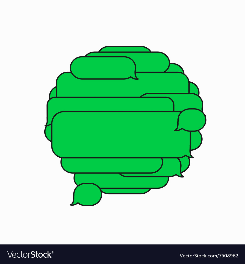 Modern sms or message icons bubble speech Vector Image