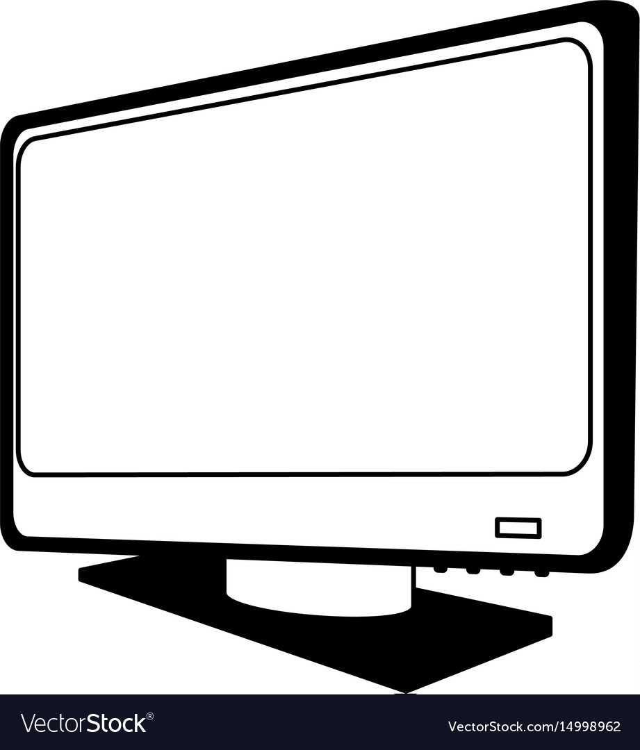 Monitor computer isolated icon Royalty Free Vector Image