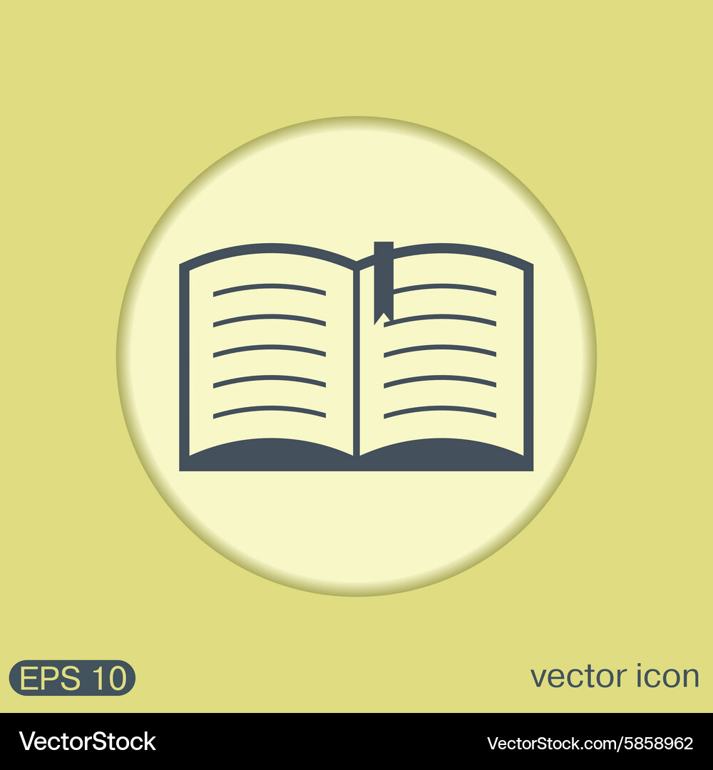Open book education sign symbol icon Royalty Free Vector