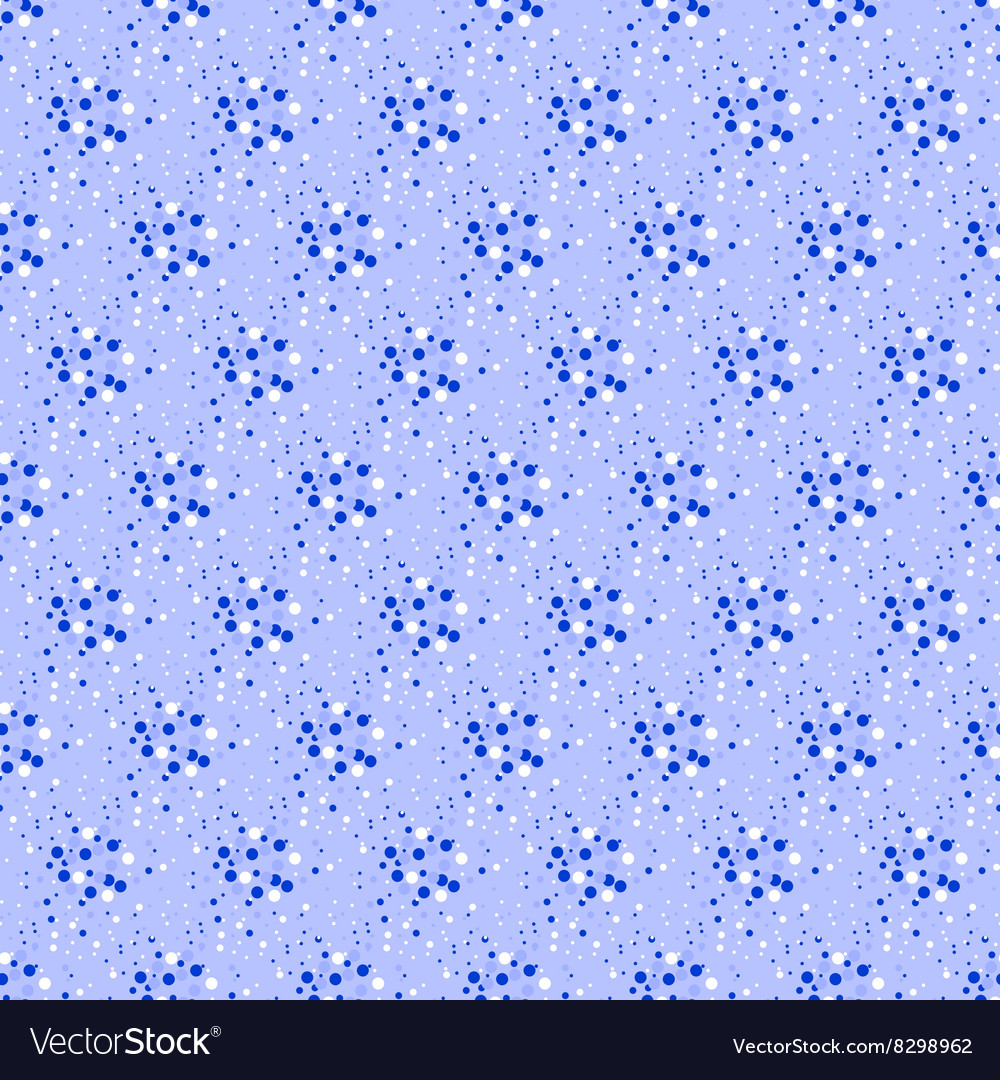 Seamless dot pattern on blue background Royalty Free Vector