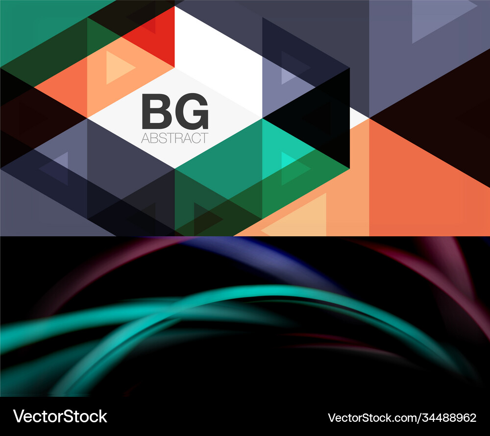 Set minimal geometric backgrounds Royalty Free Vector Image