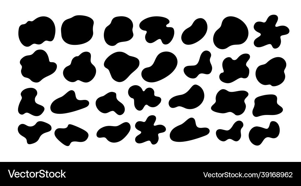 Set of liquid shapes Royalty Free Vector Image