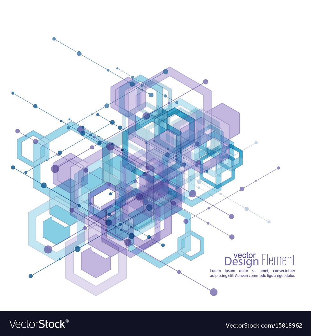 Virtual abstract background Royalty Free Vector Image