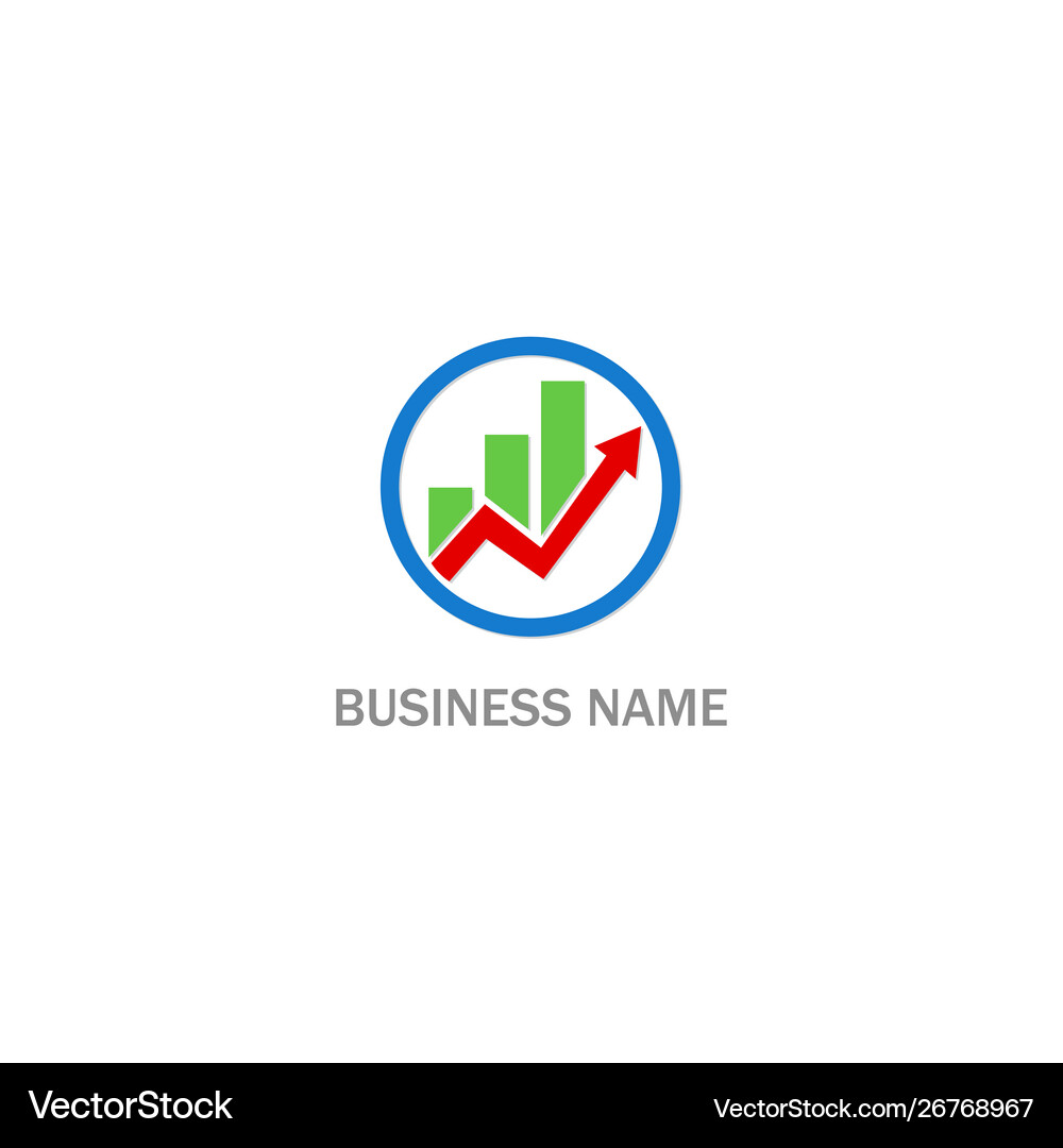 Arrow progress business company logo Royalty Free Vector