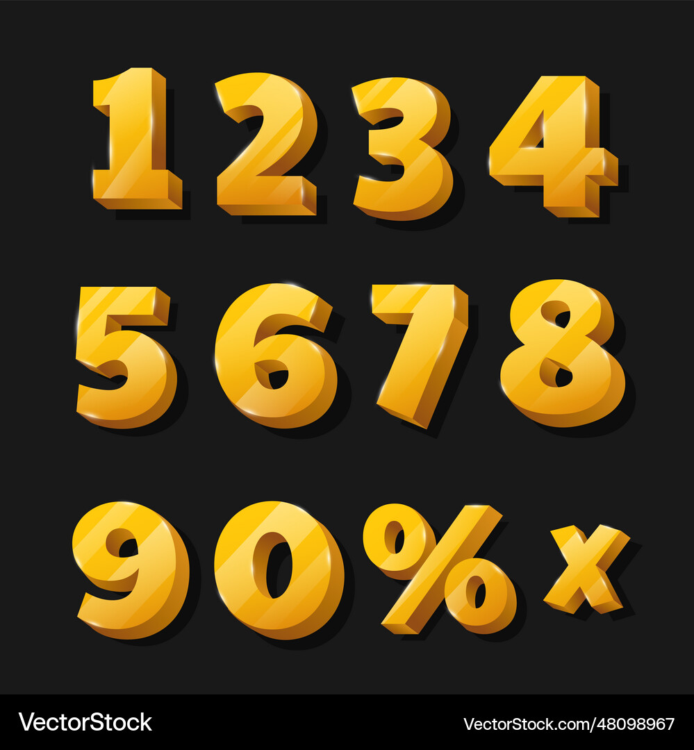 Golden numbers for discounted billboards Vector Image