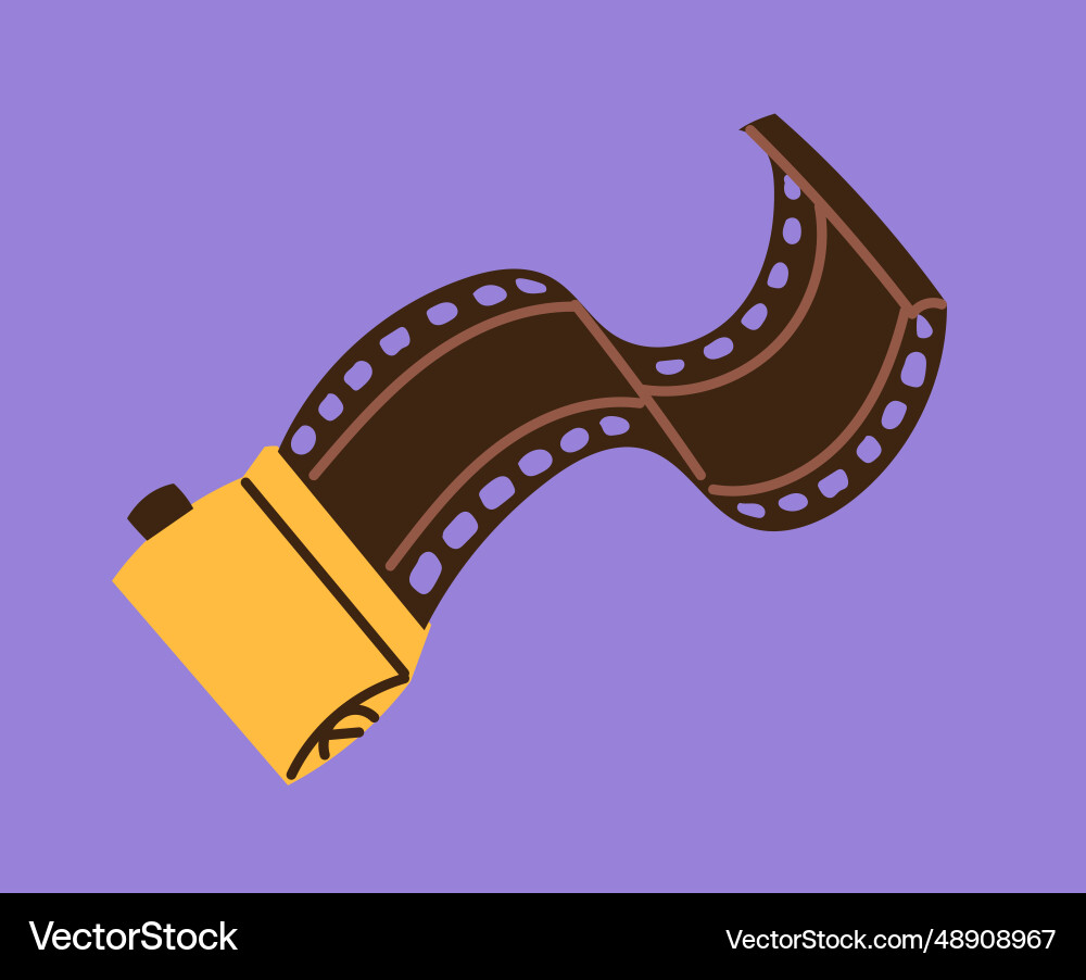 Photo film hand drawn Royalty Free Vector Image