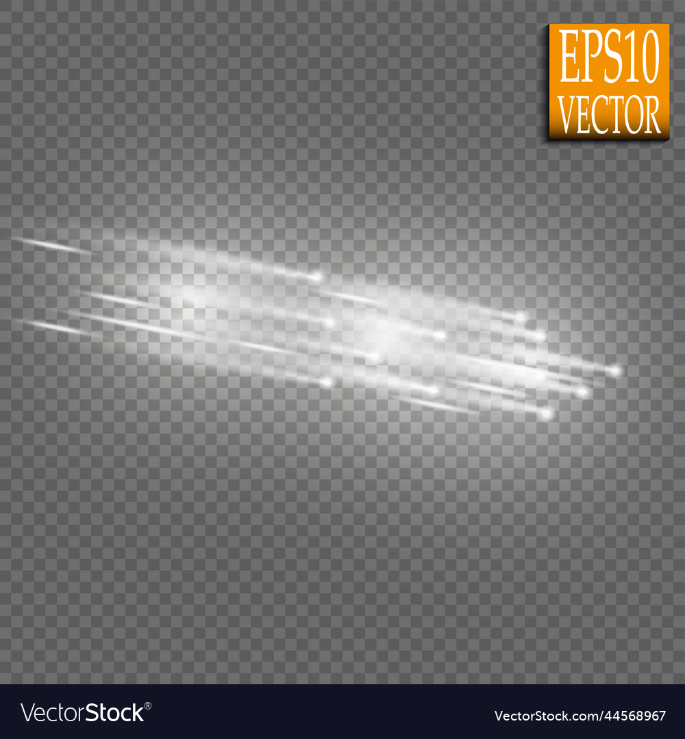 Set of magic glowing spark swirl trail effect Vector Image