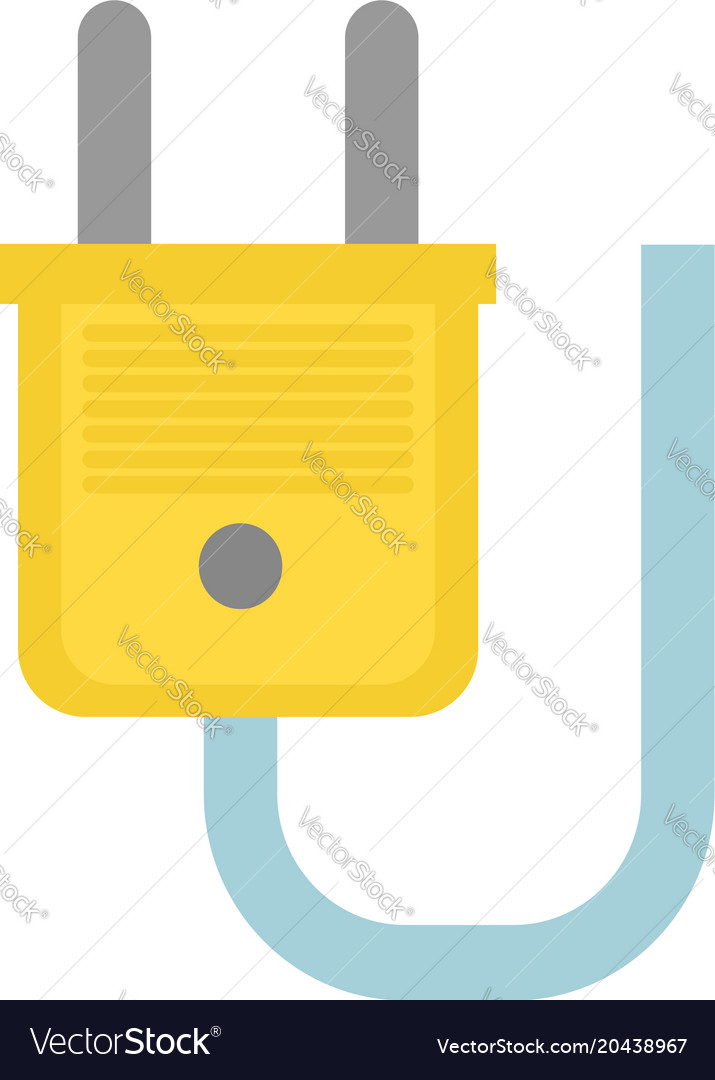Single socket icon flat style Royalty Free Vector Image