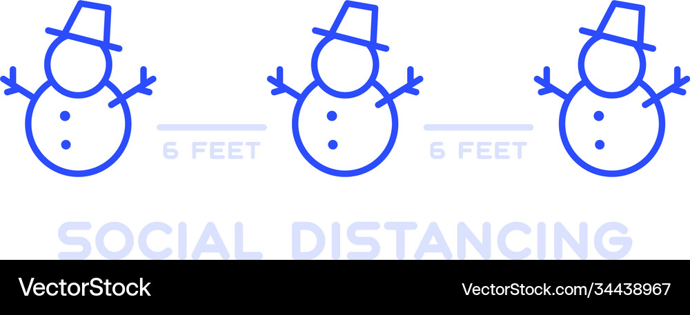 Social distancing at christmas event keep distanc Vector Image