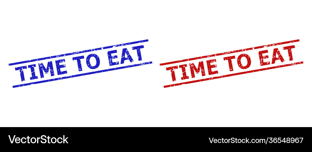 Time to eat watermarks with rubber style Vector Image