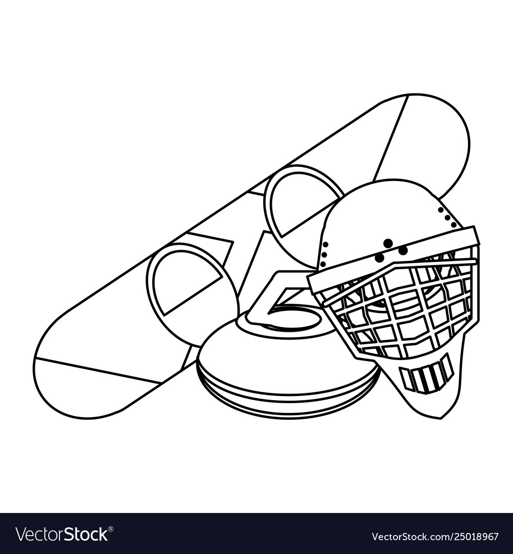 Sports Equipment Clip Art Black And White