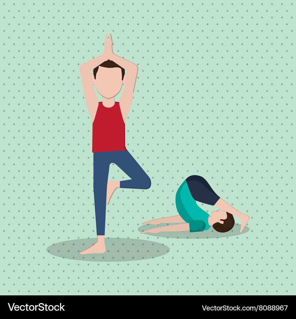 Yoga icon design Royalty Free Vector Image - VectorStock