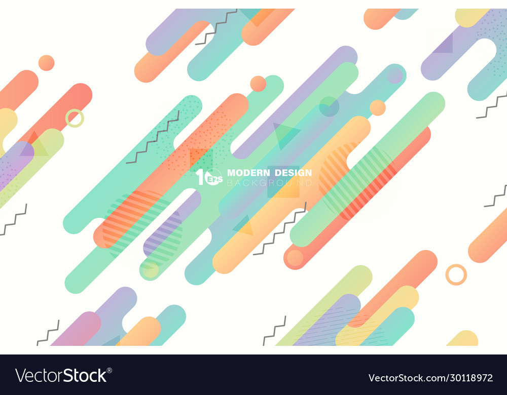 Abstract gradient colorful rounded lines pattern Vector Image