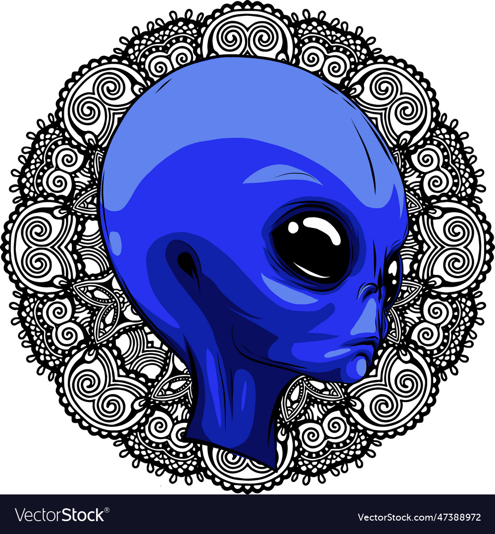 Alien head design Royalty Free Vector Image - VectorStock